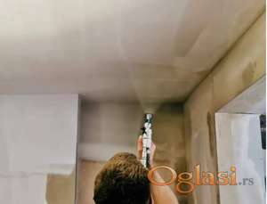 Gletovanje šmirglanje i krečenje unutrašnjih zidova (03-2639491 ...